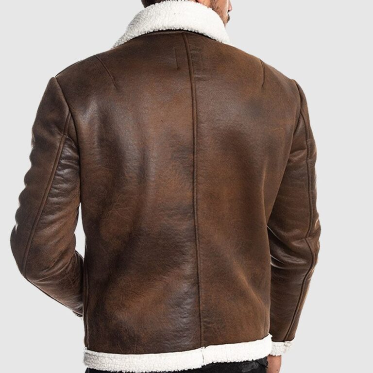 Alberto Mens Brown Aviator Jacket