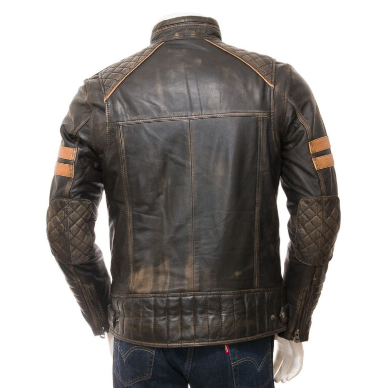 Men's Vintage Leather Biker Jacket